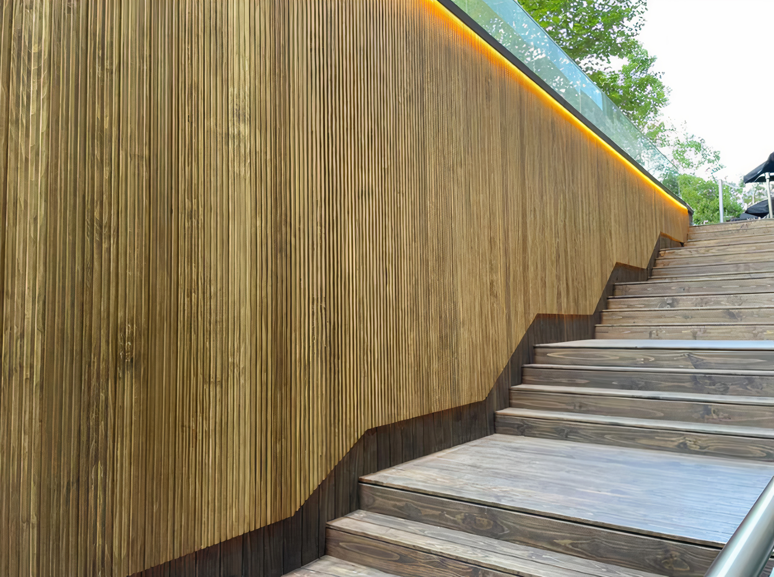 Galeria de Revestimiento de madera Triple Wave - 3