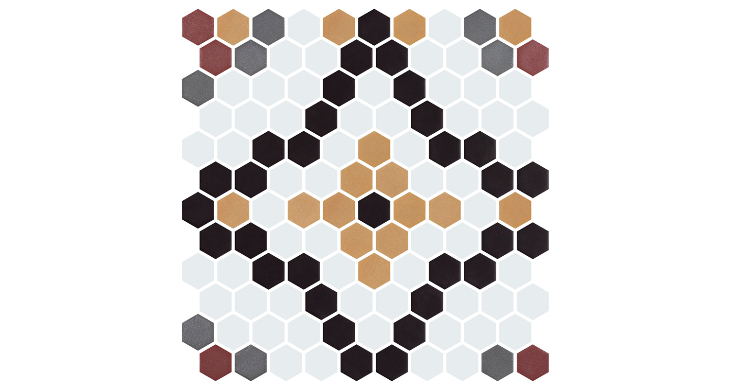 Gallery of Glass Mosaic Pattern Series - Hex - 23
