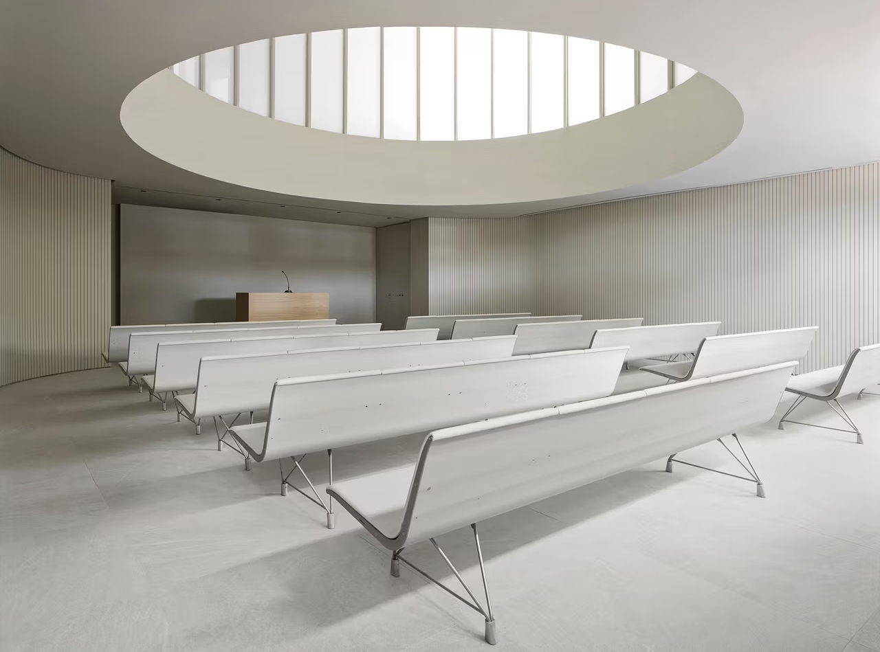 Gallery of Upholstered Benches at Sants Funeral Home - 1