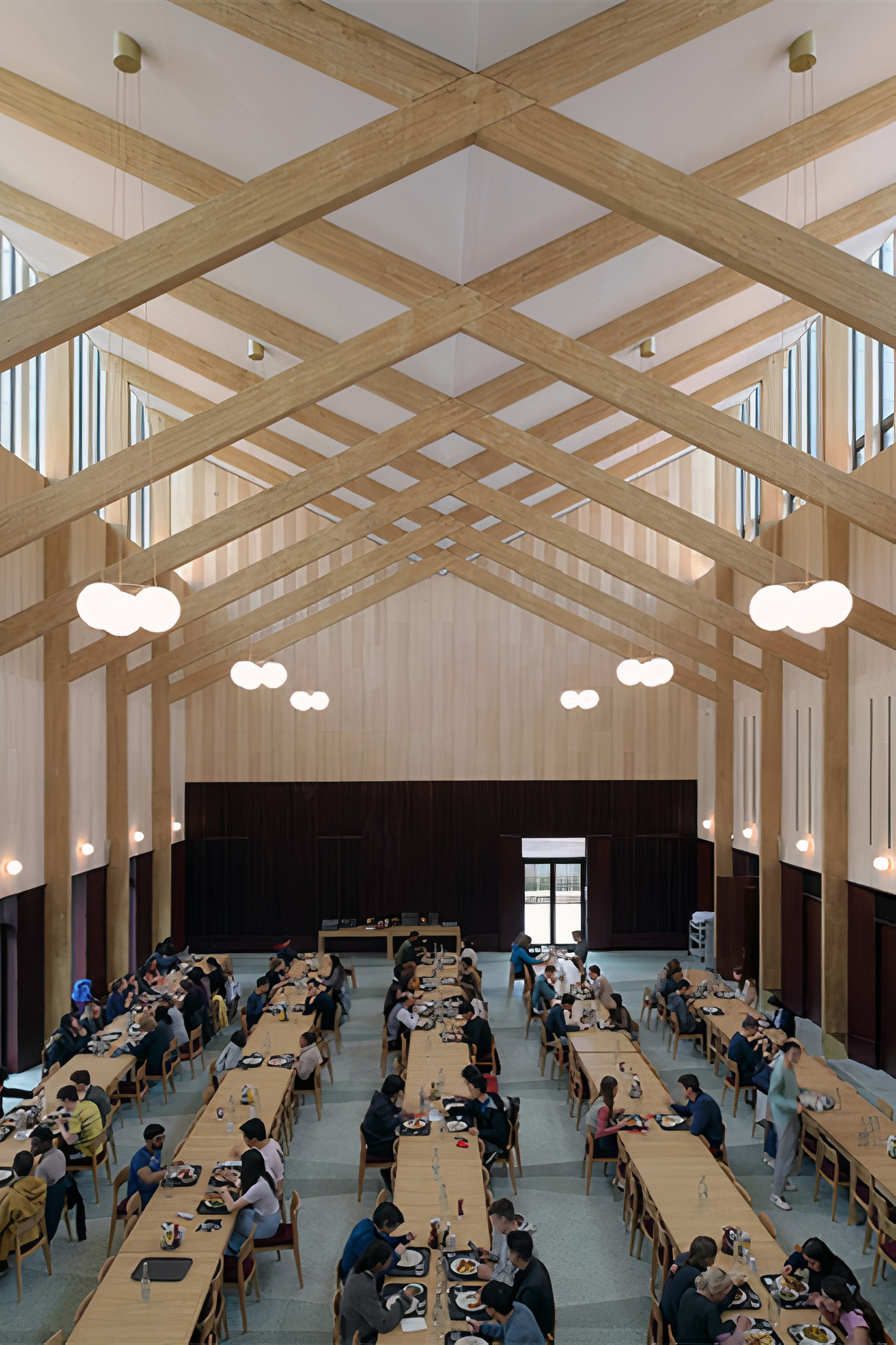 Gallery of Glulam Beams in Homerton College - 5