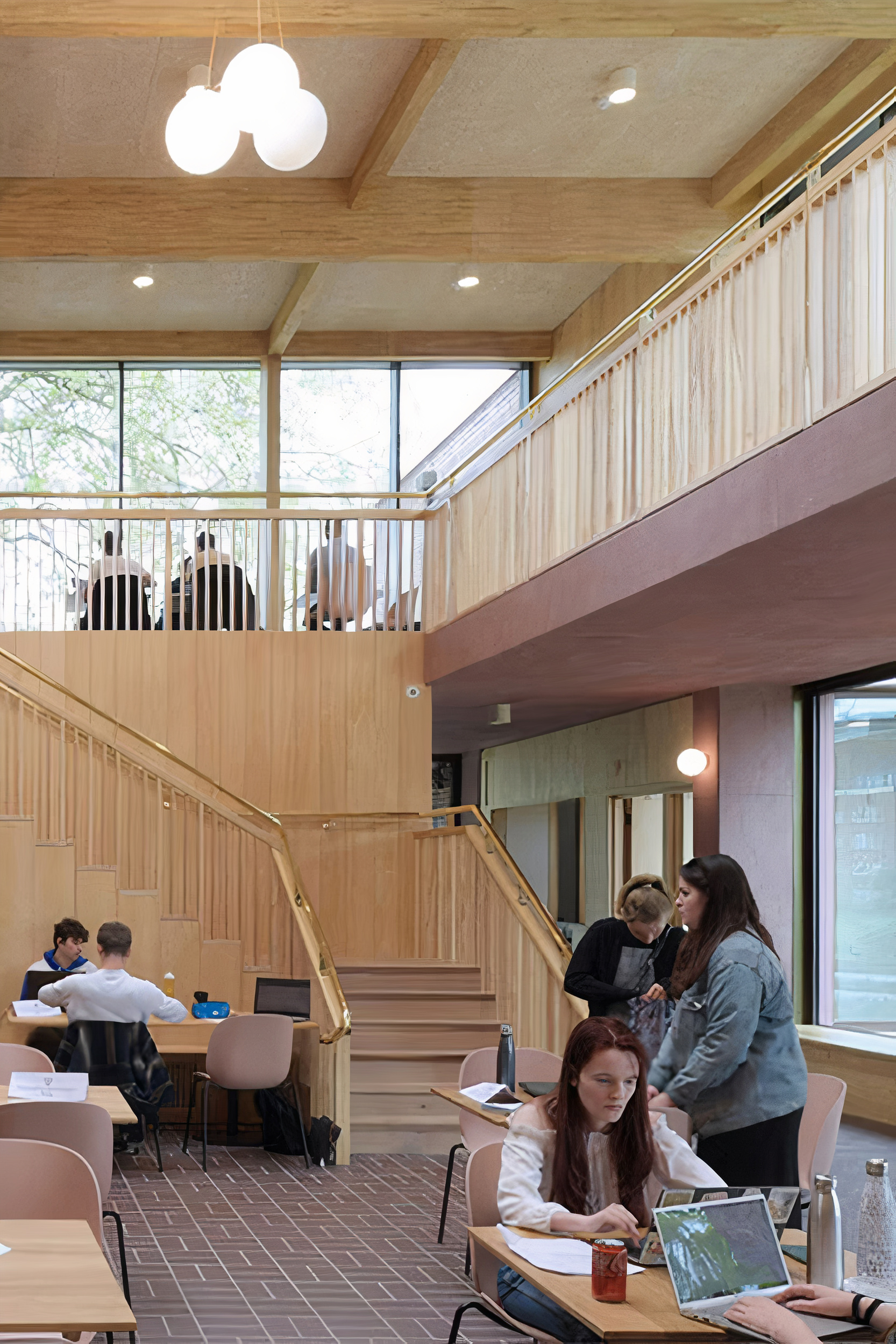 Gallery of Glulam Beams in Homerton College - 2