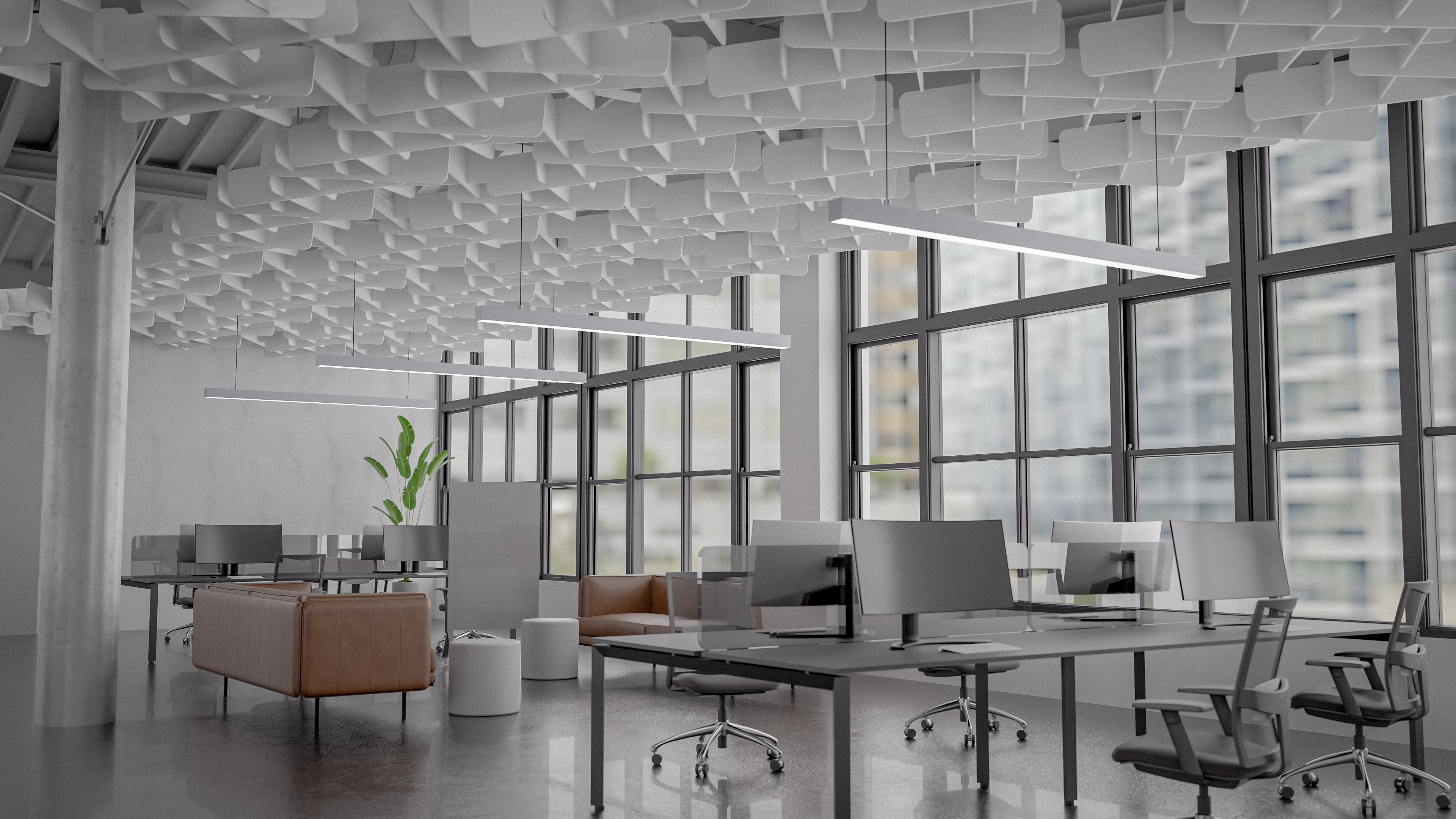 Gallery of PET Felt Ceiling System - GRAFFLE - 1