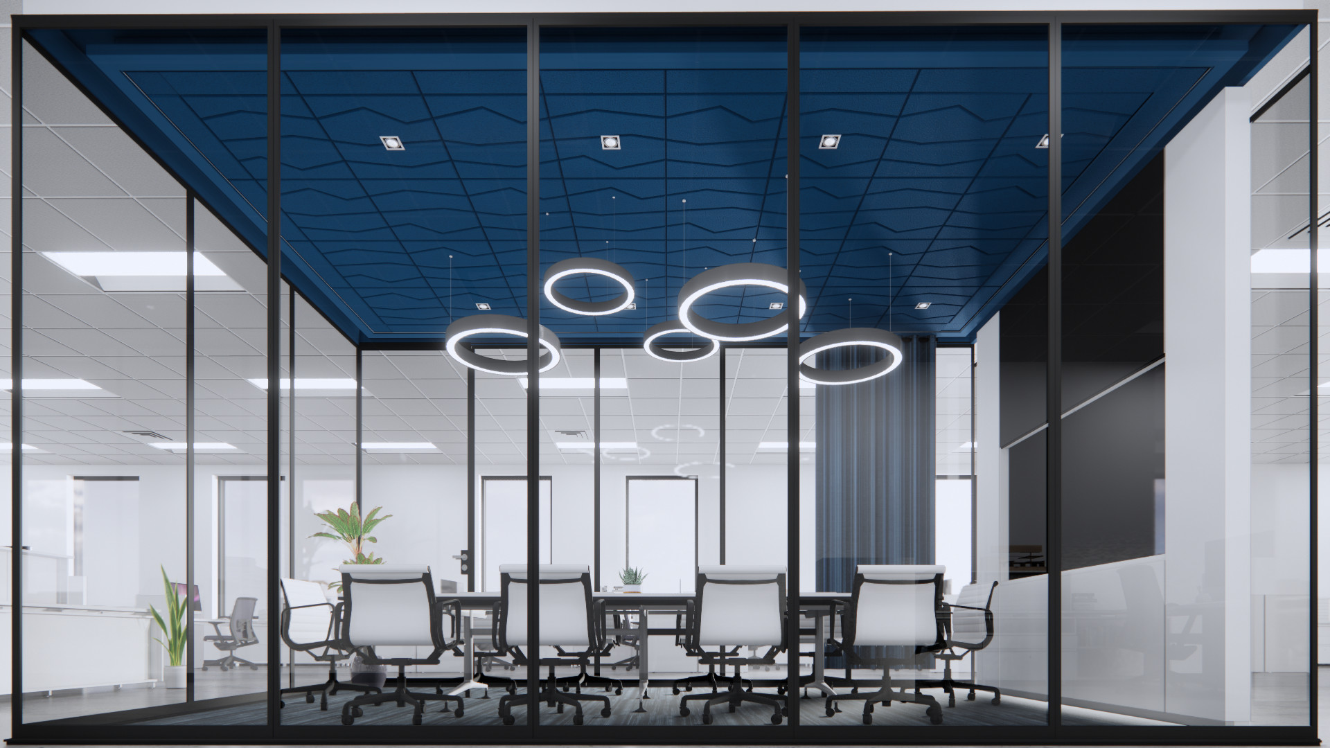 Wood Wool Ceiling Tiles - Engraved from Material LOGIQ