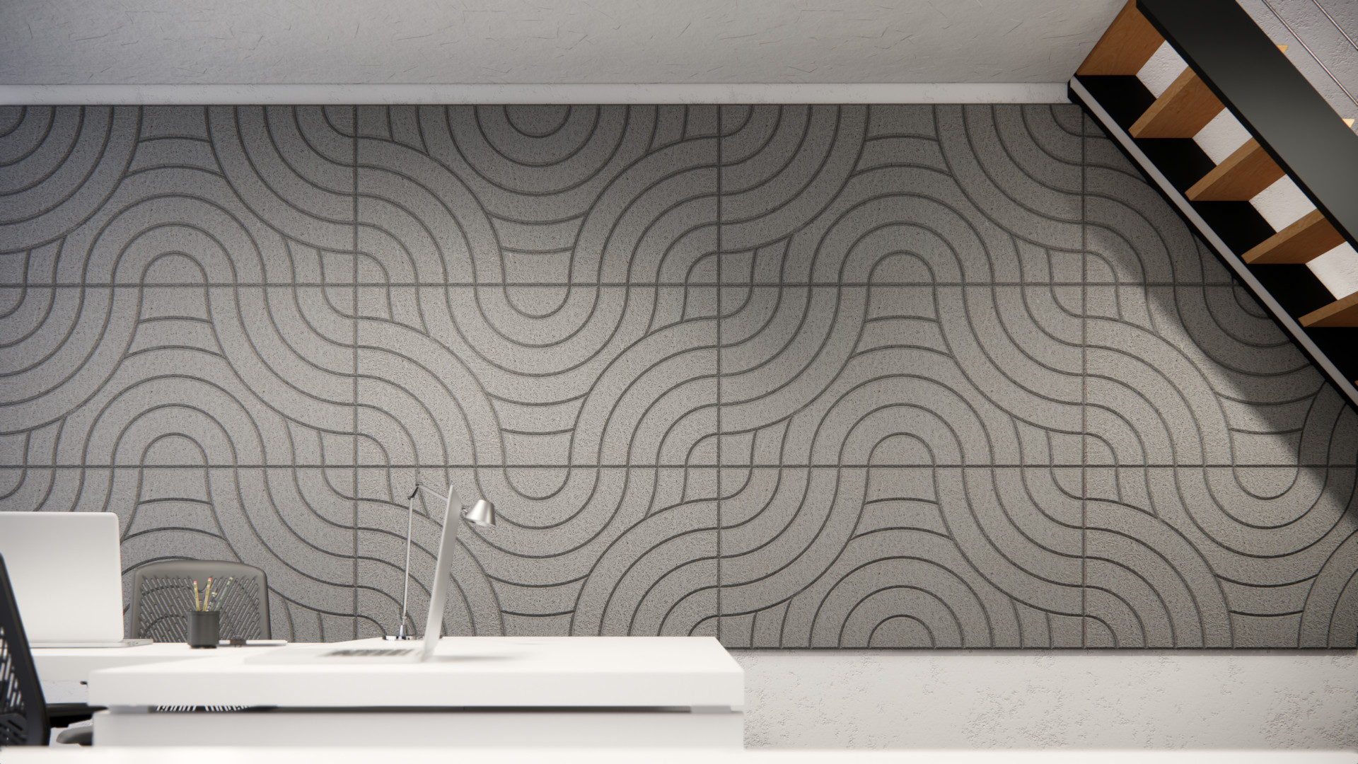 Gallery of Wood Wool Panel - Engraved - 2