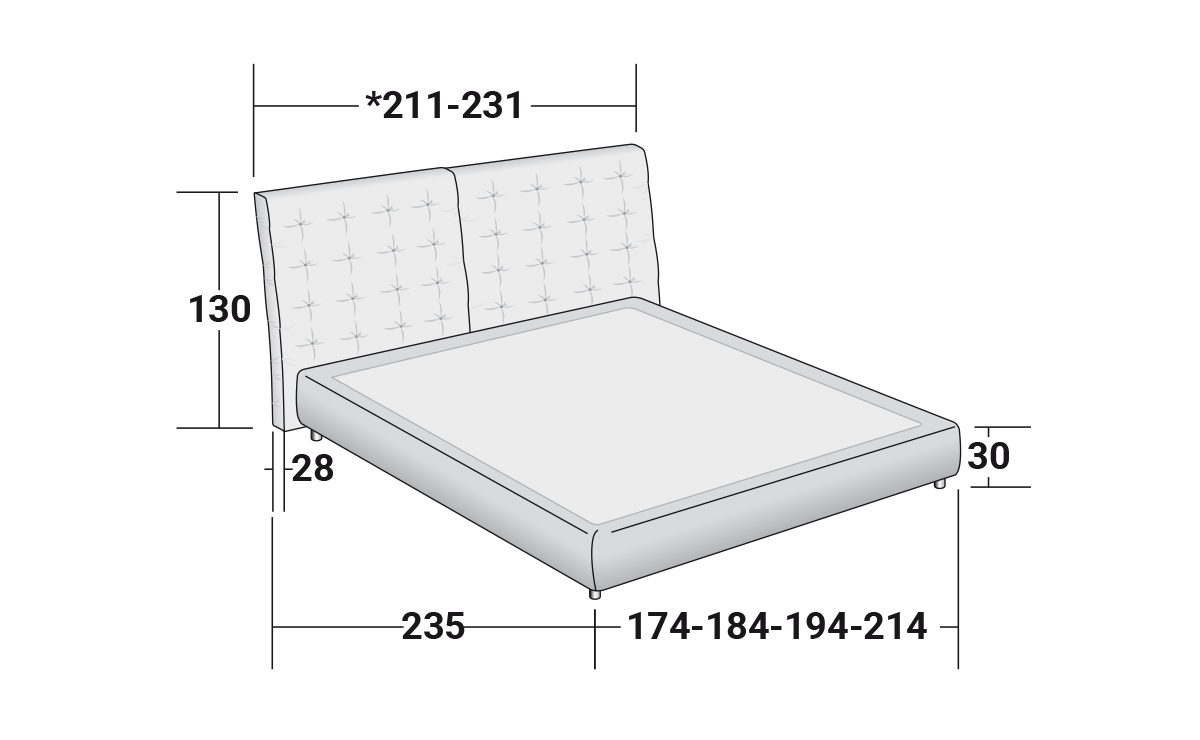Gallery of Quilted headboard | Angle - 14