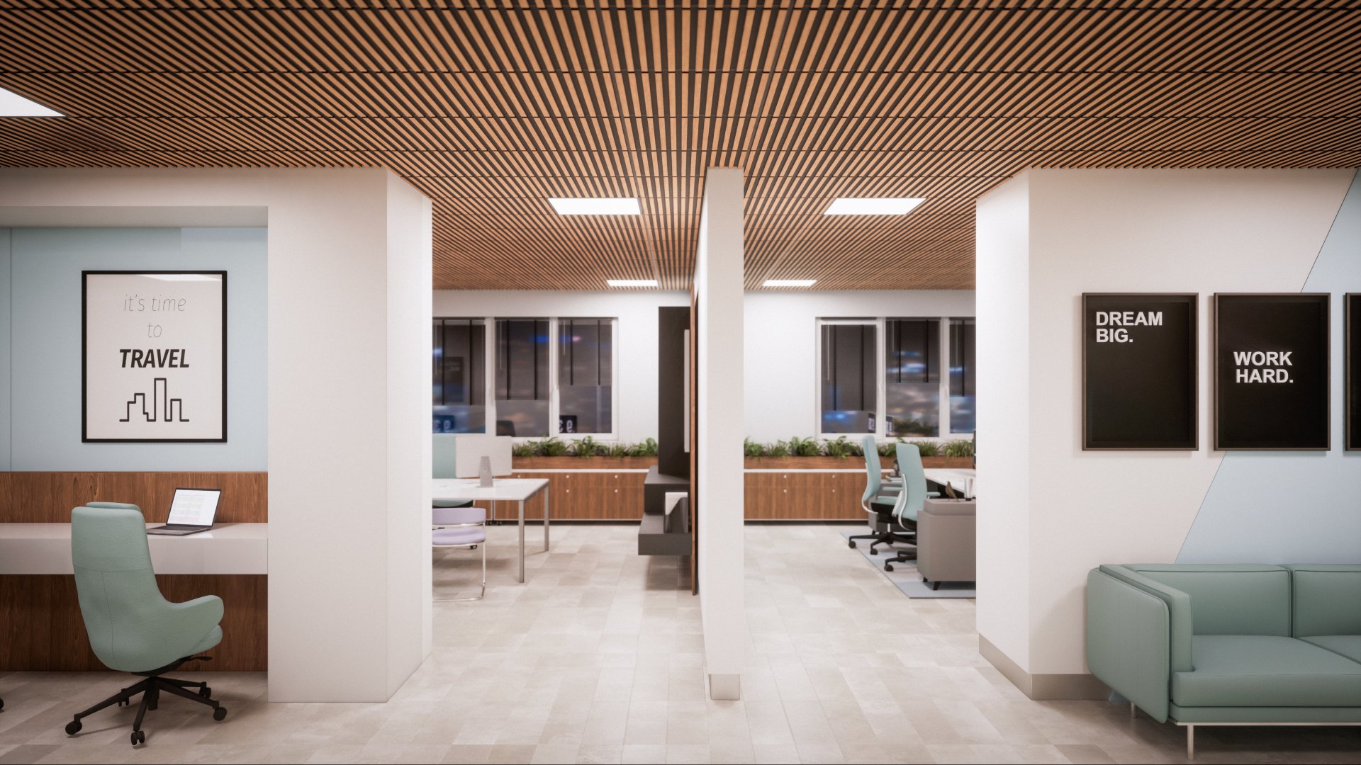Gallery of Wood Slat Ceiling Tiles - SLATTA TILE - 3