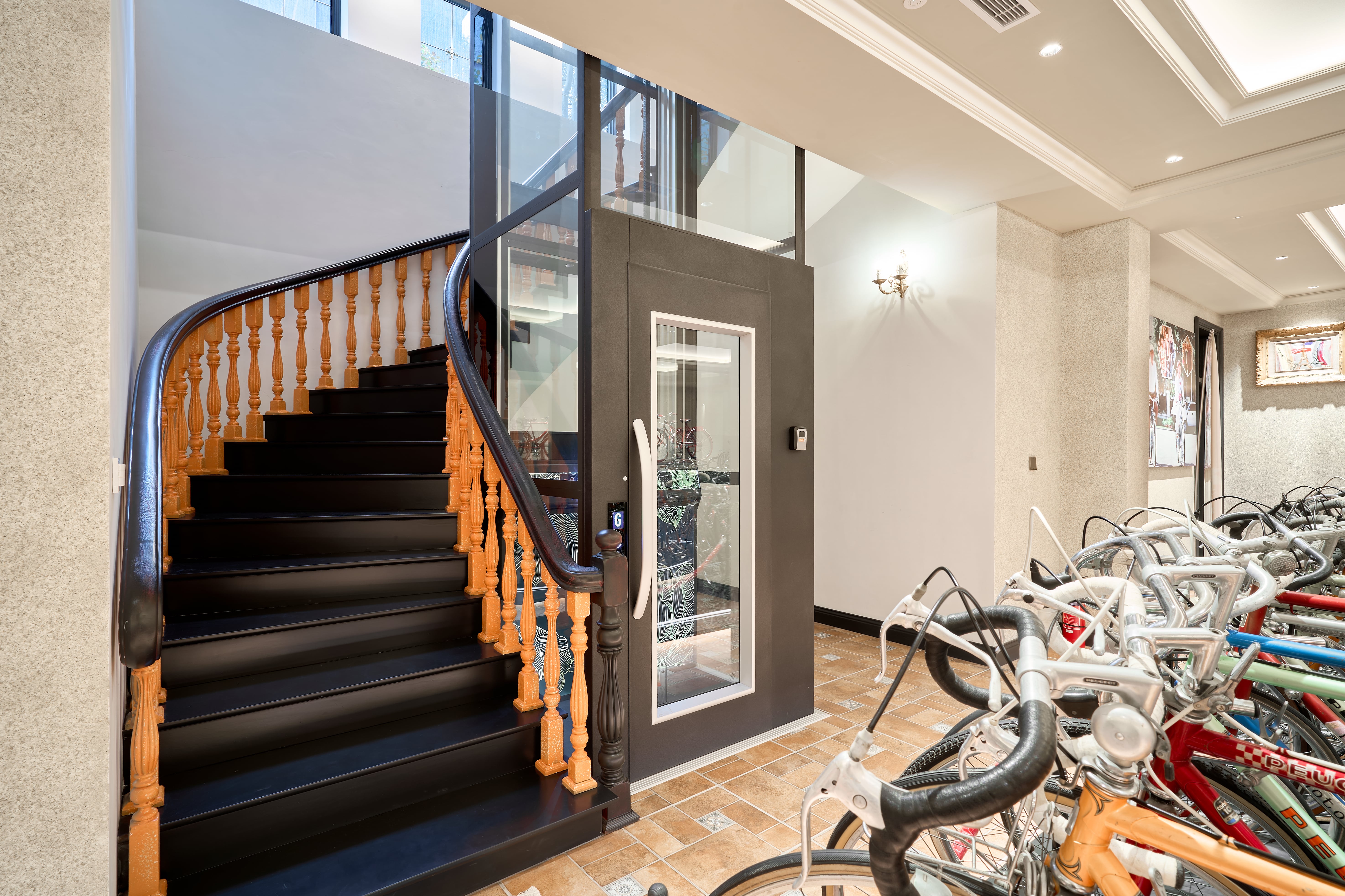 Platform Home Lift in an Indochine-Style Villa from Cibes Lift Asia