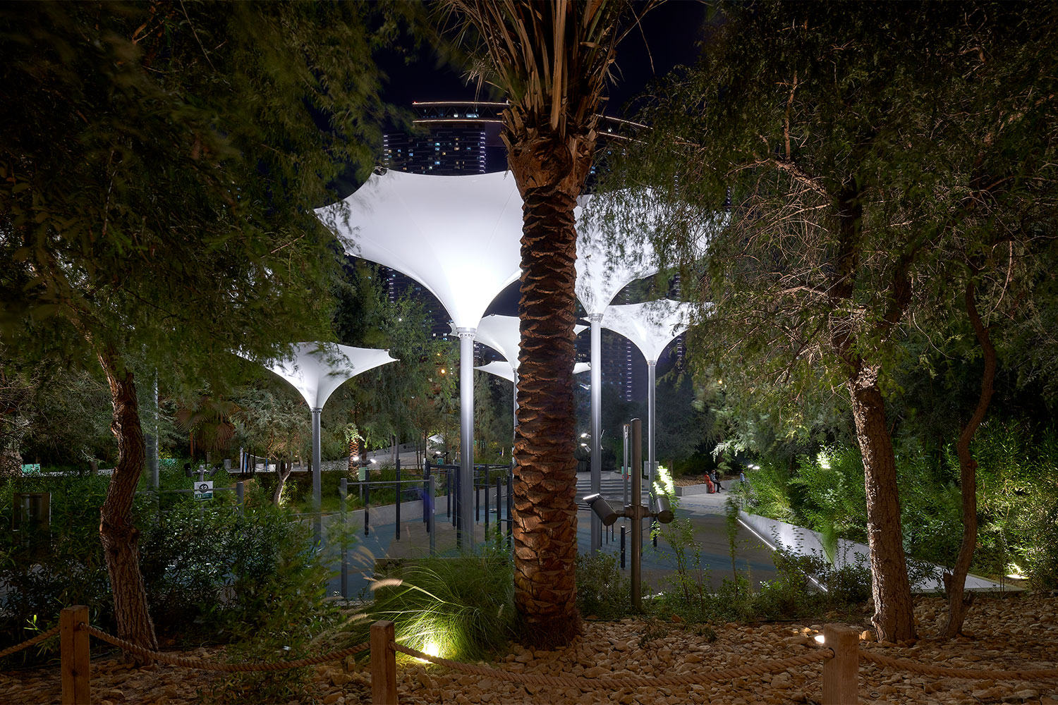 Gallery of Public Space and Landscape Lighting at Al Fay Park - 2