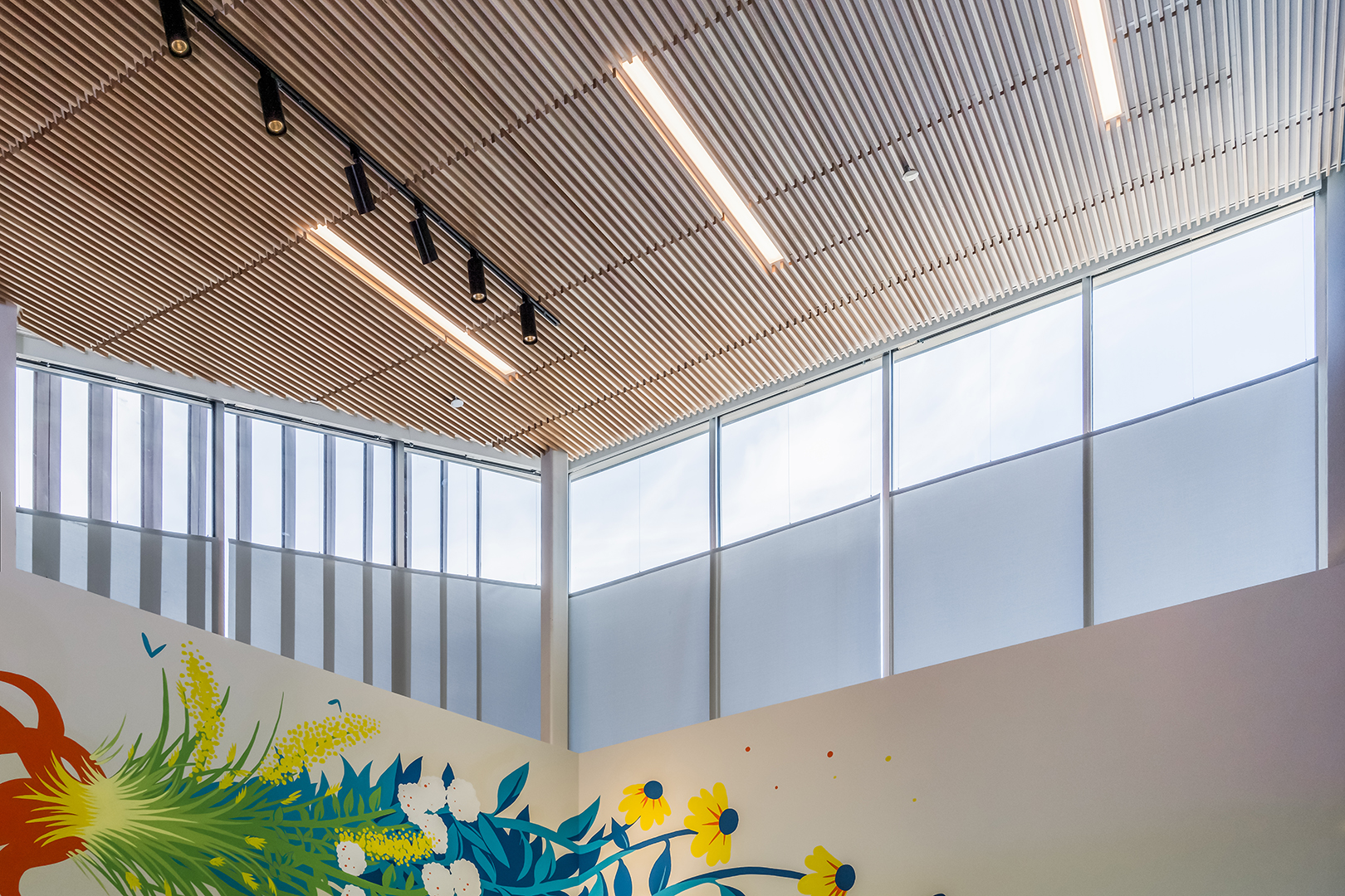 Gabled Bottom-Up FlexShade® Roller Shade from Draper