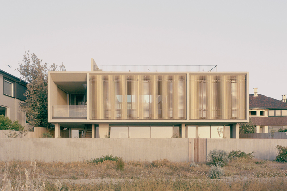 External Bi-Fold Screens in House on the Bay from Shade Factor