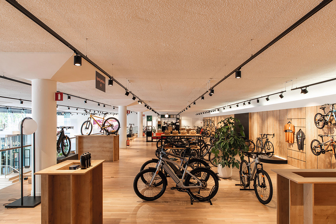 EGGER surfaces in Lucien Bikes Store from EGGER