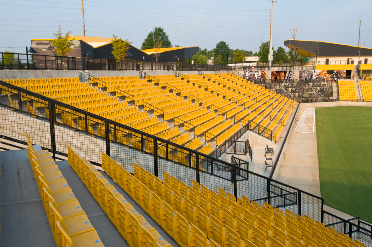Gallery of Colored Metal Panels at University Stadium - 3