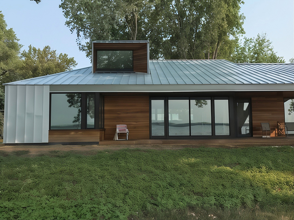 Metal Roofing Panels at Lake House from Fabral