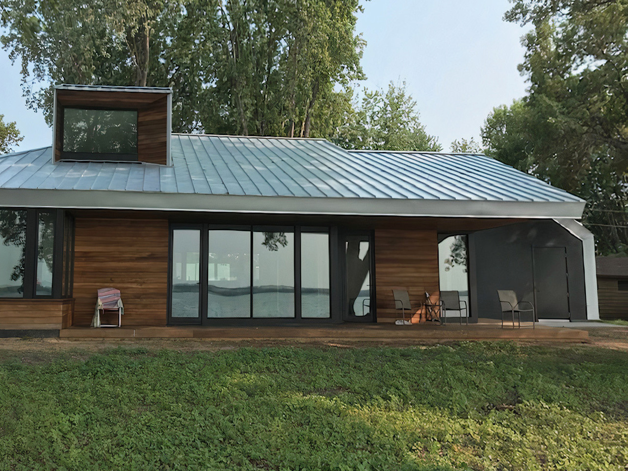 Gallery of Metal Roofing Panels at Lake House - 2