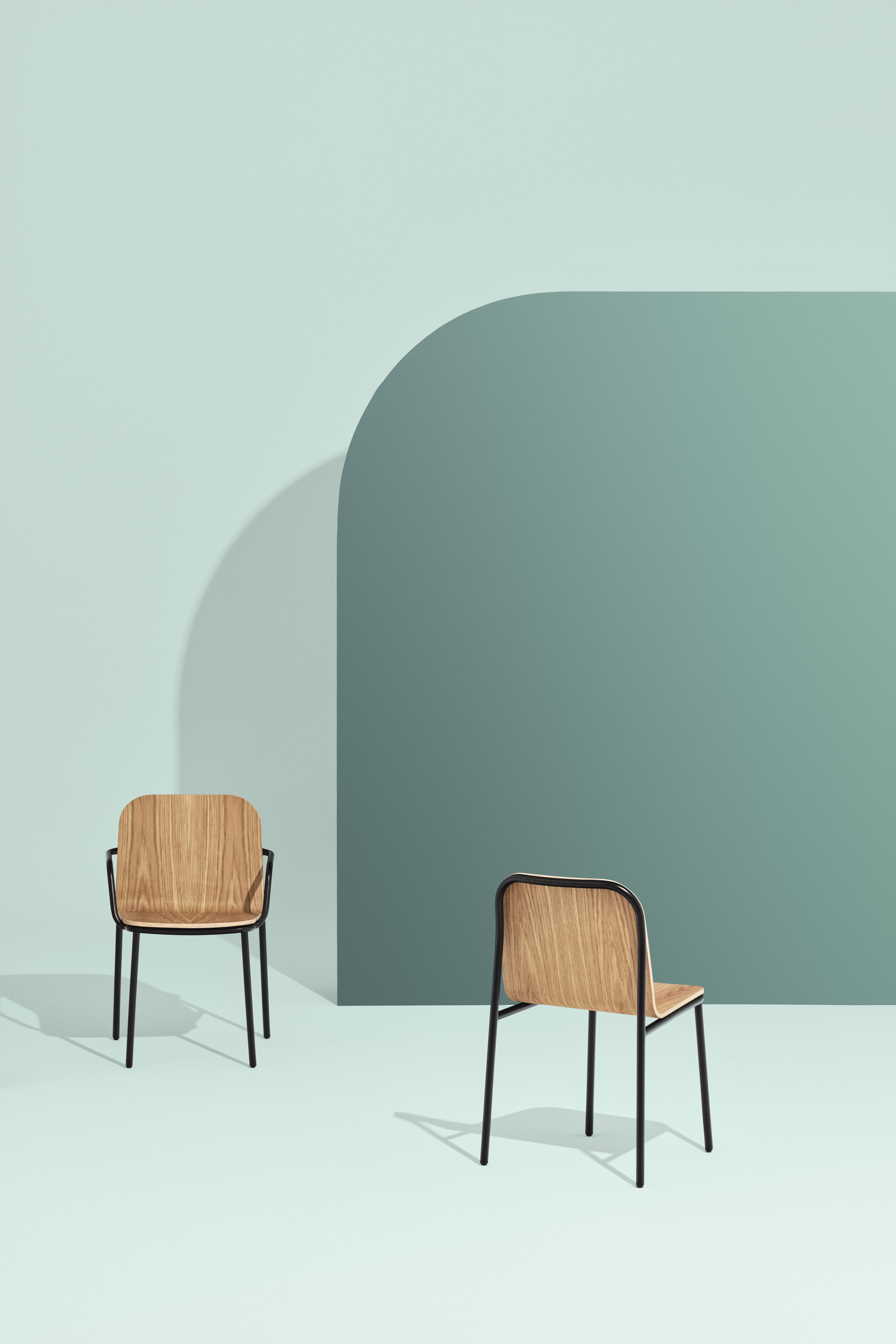 Gallery of Wood and Steel Chairs | SHELL - 25