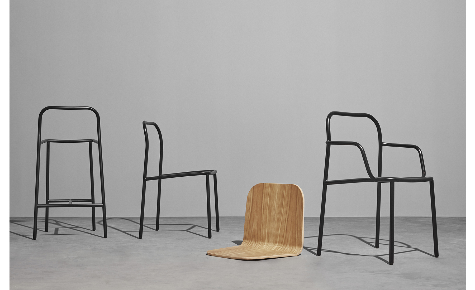 Gallery of Wood and Steel Chairs | SHELL - 24