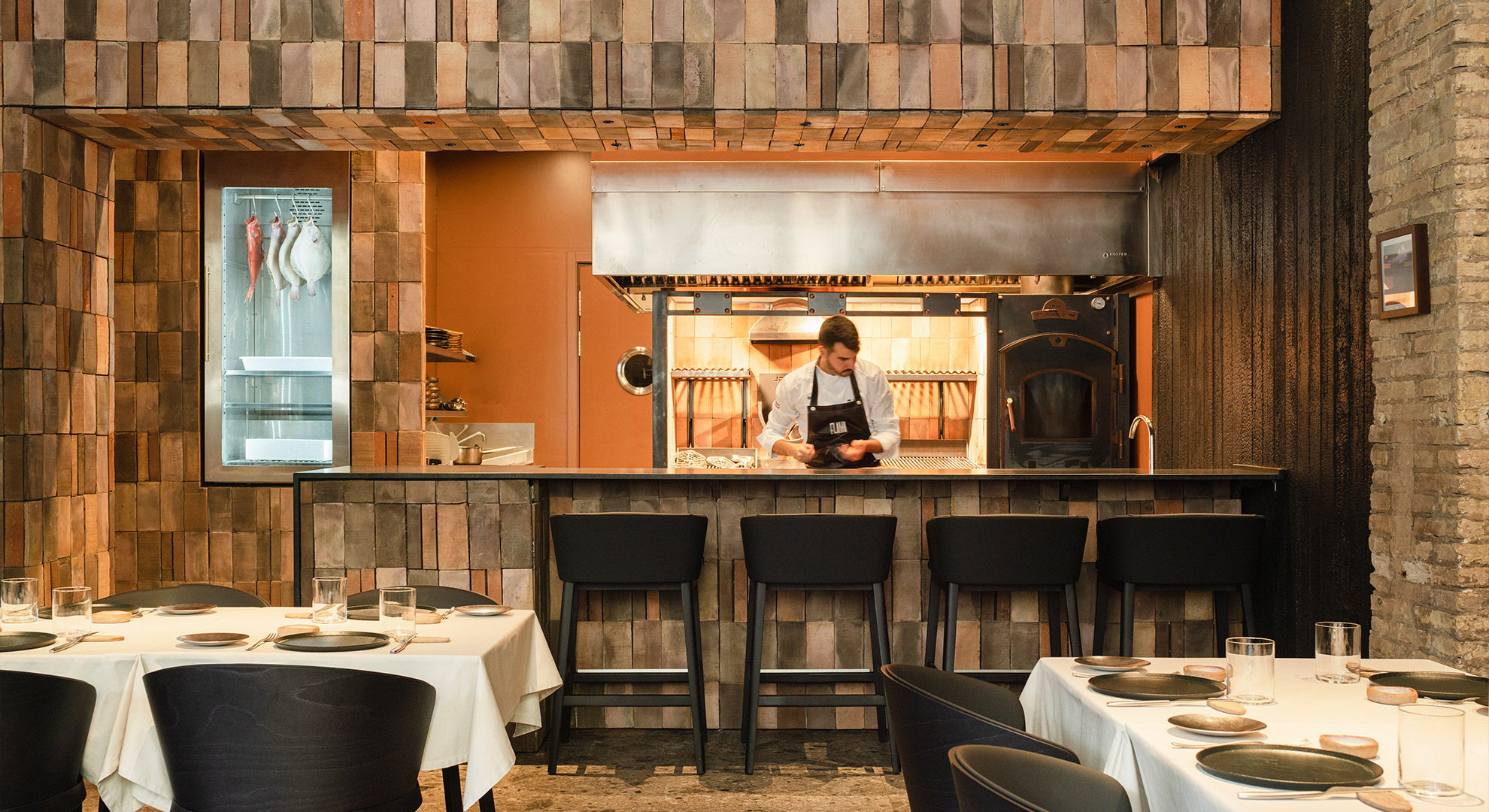 Gallery of Track Lights at Flama Restaurant - 2