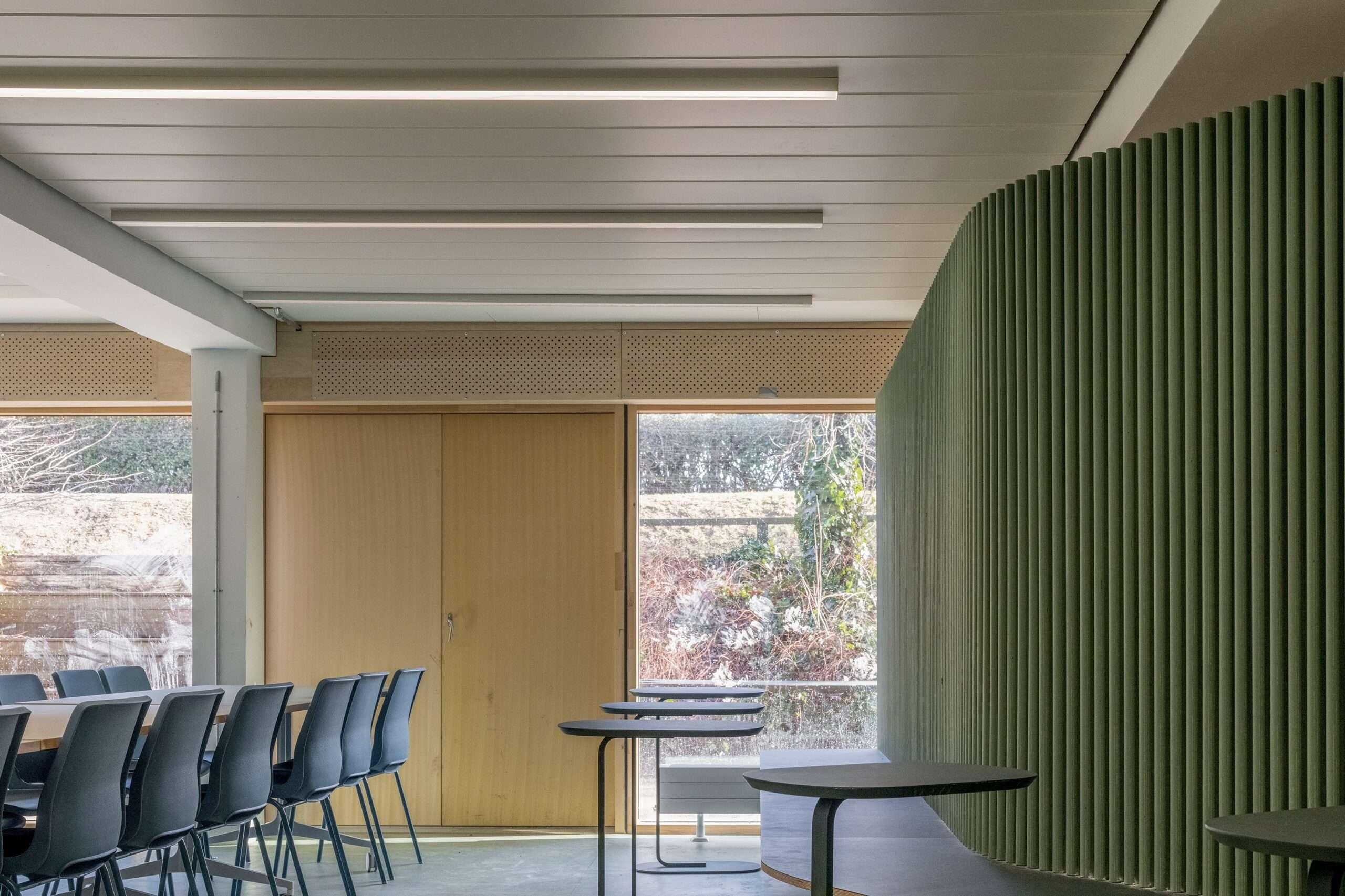 Custom Ceiling for Valhøj School from DAMPA